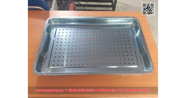 Khay hấp inox, khay inox có lỗ dùng cho tủ cơm, tủ hấp